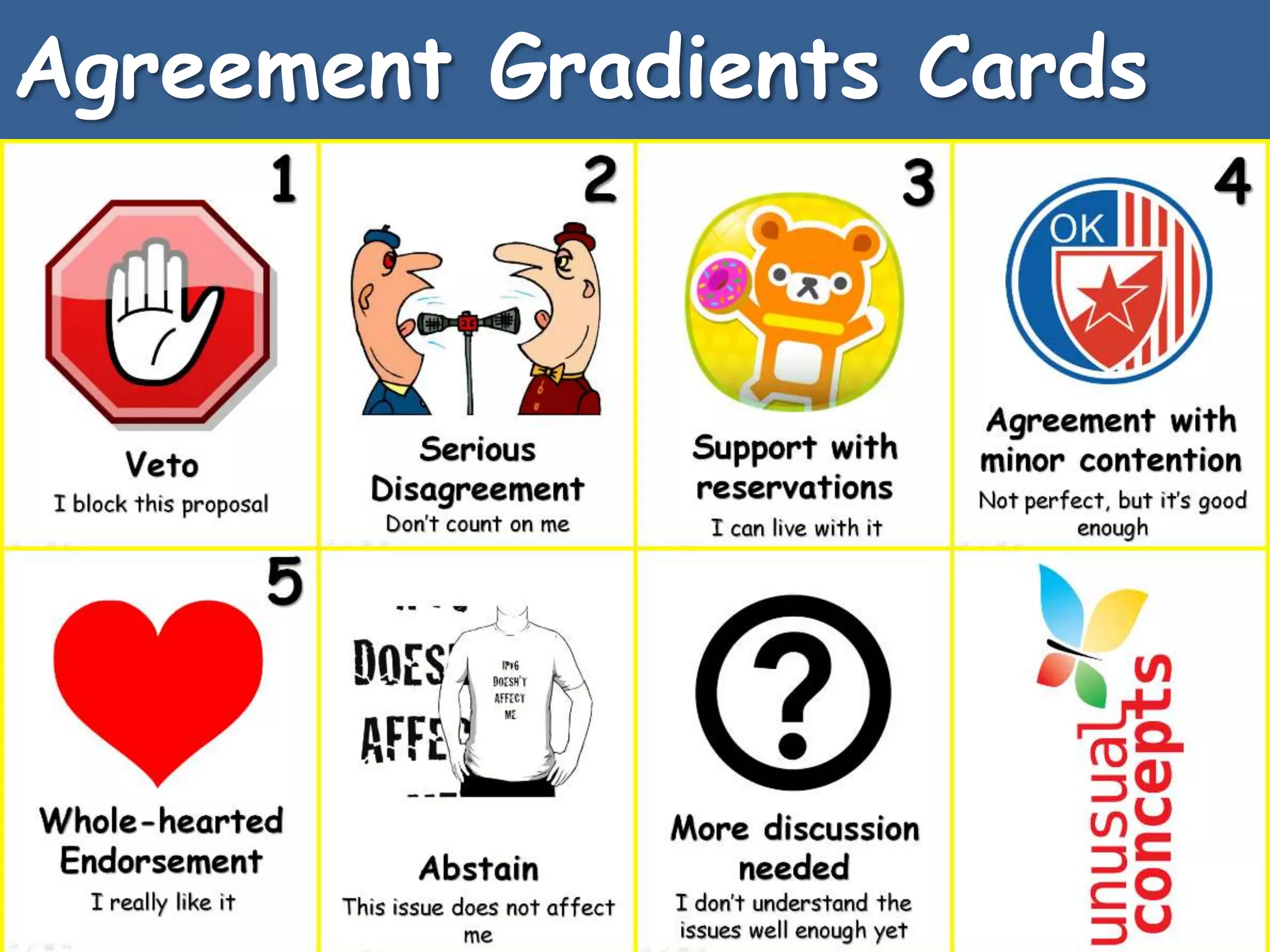 Agreement Gradients with Cards | PPT
