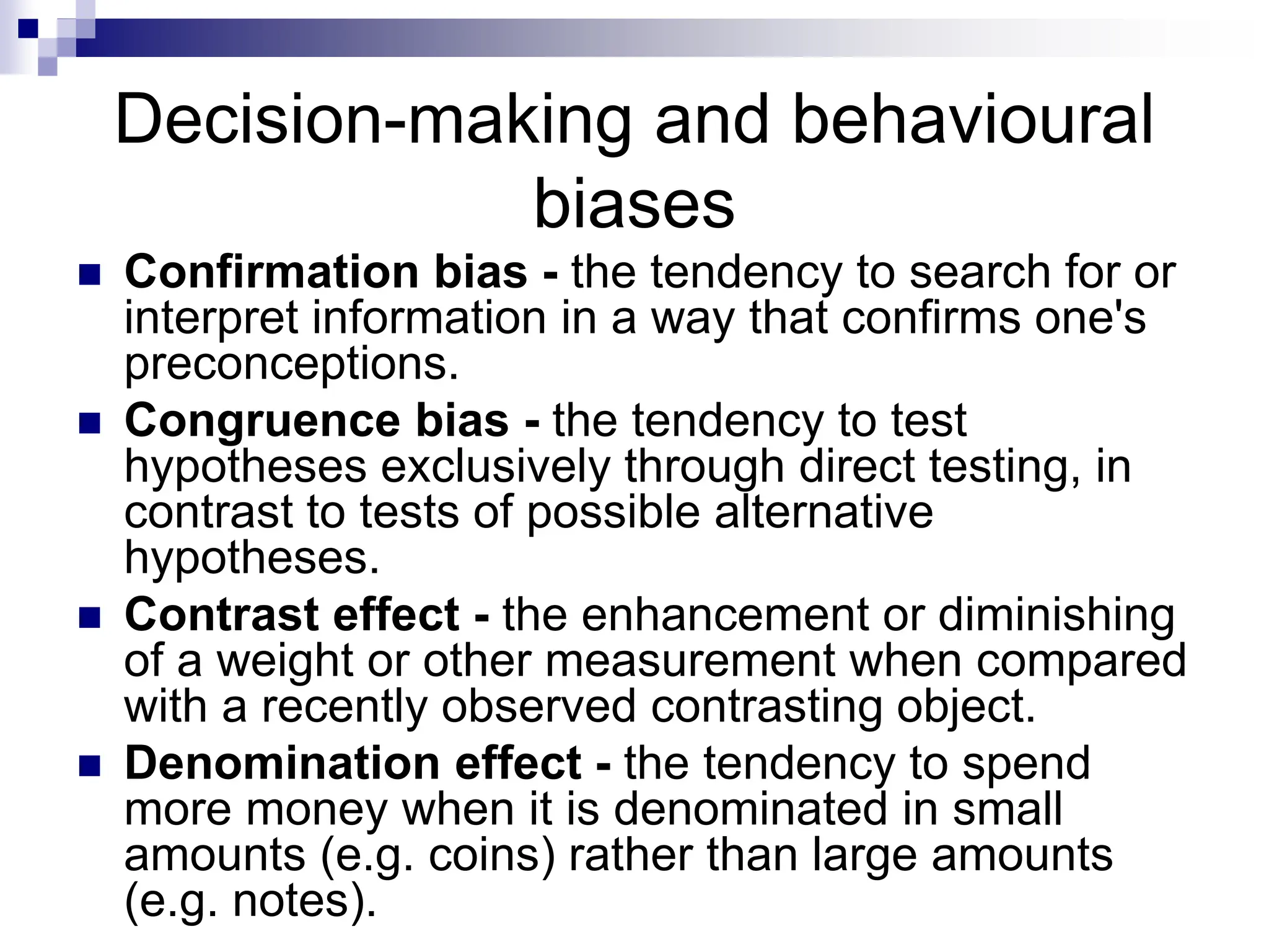 decisions - cognitive biases.ppt