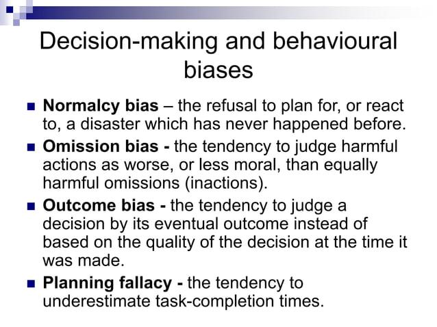 decisions - cognitive biases.ppt