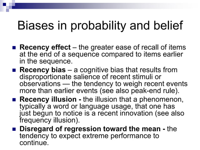 decisions - cognitive biases.ppt