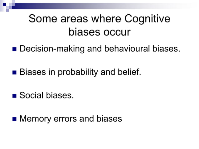 decisions - cognitive biases.ppt