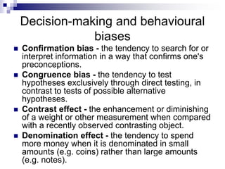 decisions - cognitive biases.ppt
