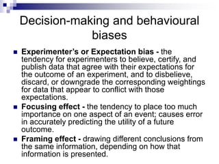 decisions - cognitive biases - Sunil Gupta | PPT