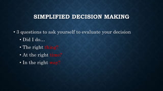 Decisions and Goals PPT for 8th health class | PPTX