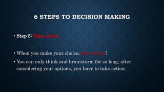Decisions and Goals PPT for 8th health class | PPTX