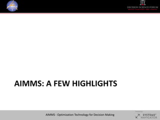 AIMMS product presentation | PDF