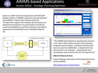 AIMMS product presentation | PDF