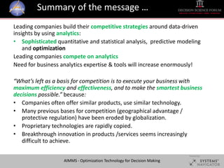 AIMMS product presentation | PDF