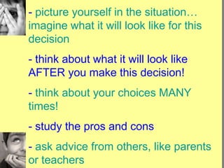 Making Decisions... Parents' Advice | PPTX
