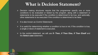 Decision statements | PPTX