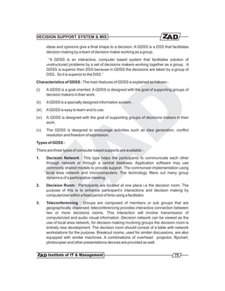 Decision support n system management | PDF