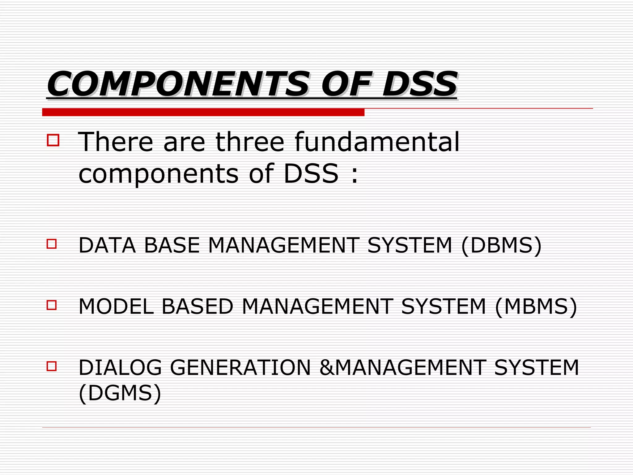 Decision Support System | PPT