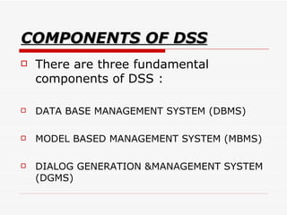 Decision Support System | PPT