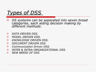 Decision Support System | PPT