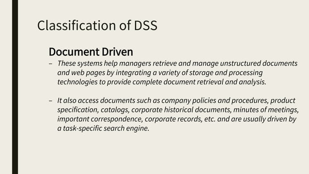 Decision support system-MIS