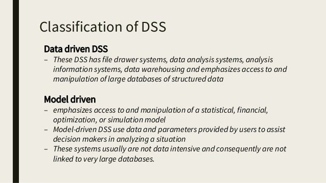 Decision support system-MIS