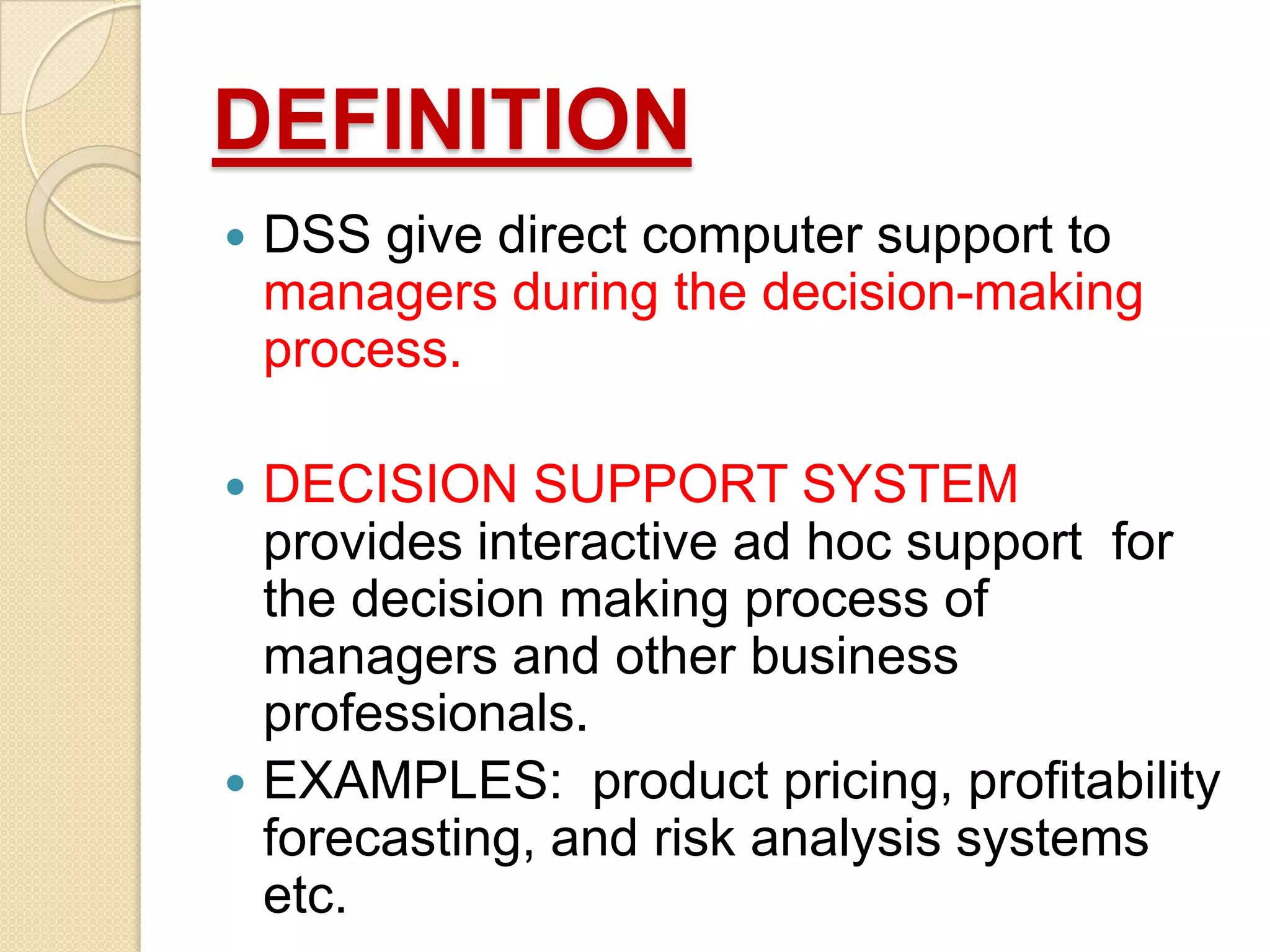 Decision support system | PPTX