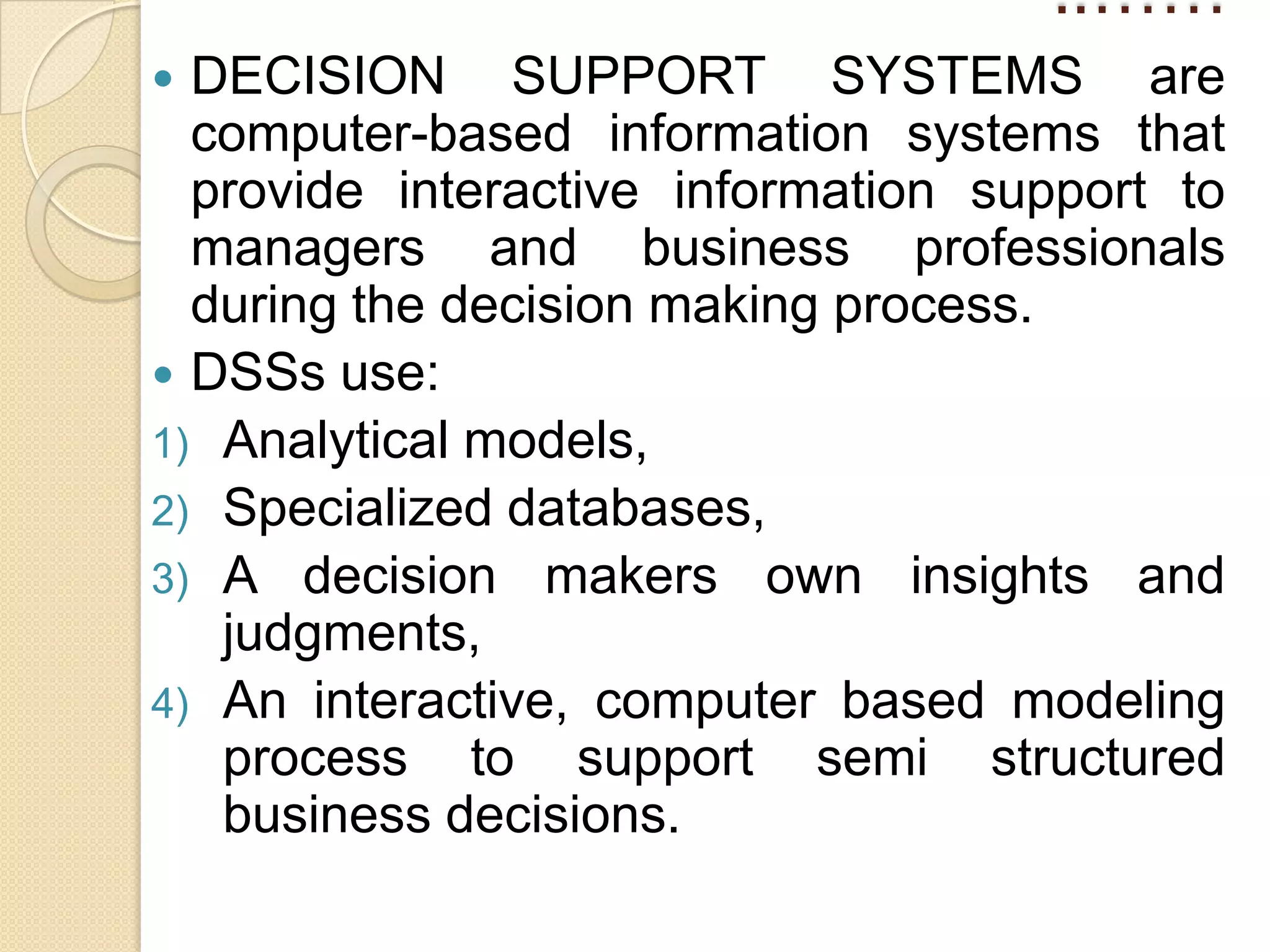 Decision support system | PPTX