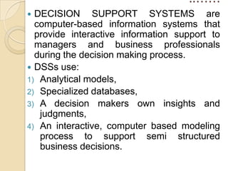 Decision support system | PPTX