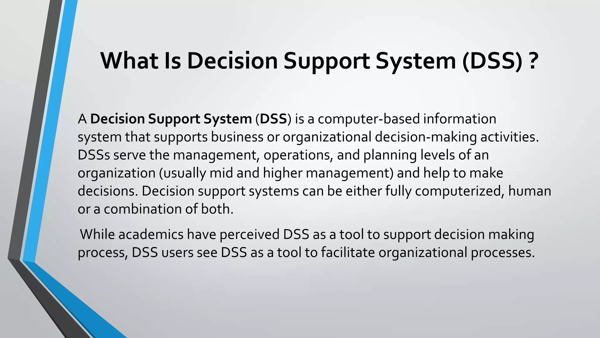 Decision Support System | PPTX