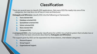 Decision Support System | PPTX | Operating Systems | Computer Software ...