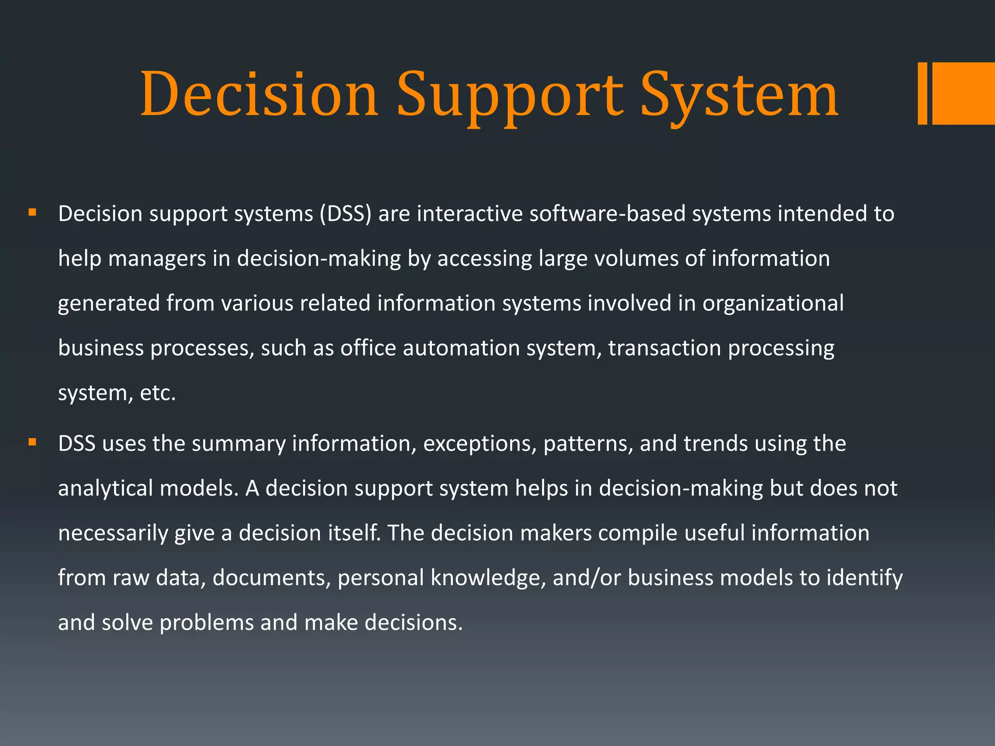 Decision support system | PPTX