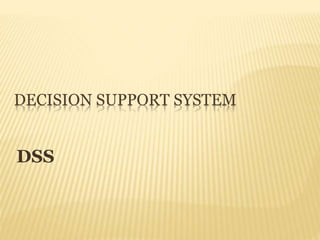Decision support system | PPT