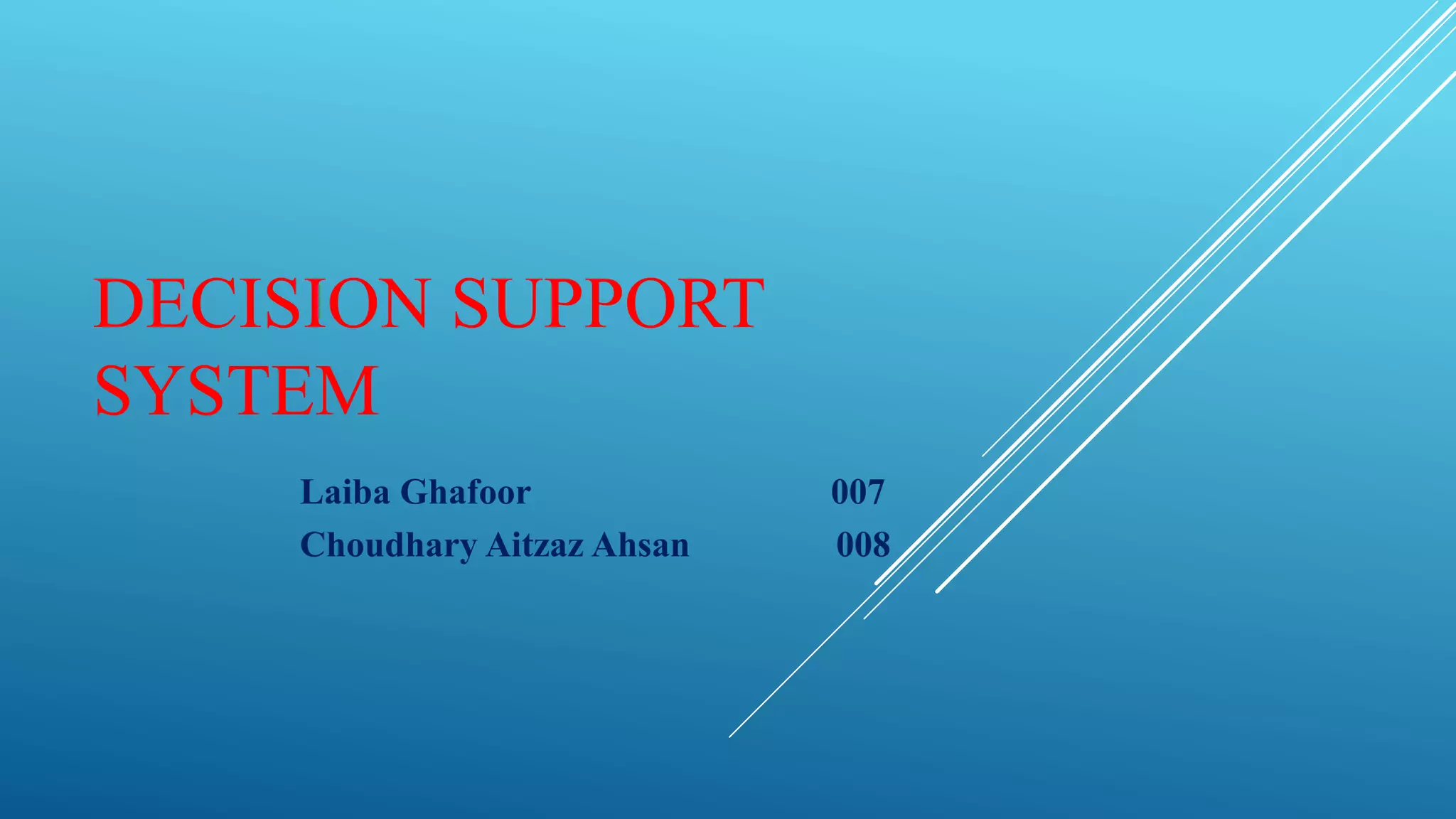 Decision support system & Management Information System | PPTX