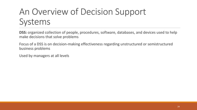 Decision support system & Management Information System | PPTX