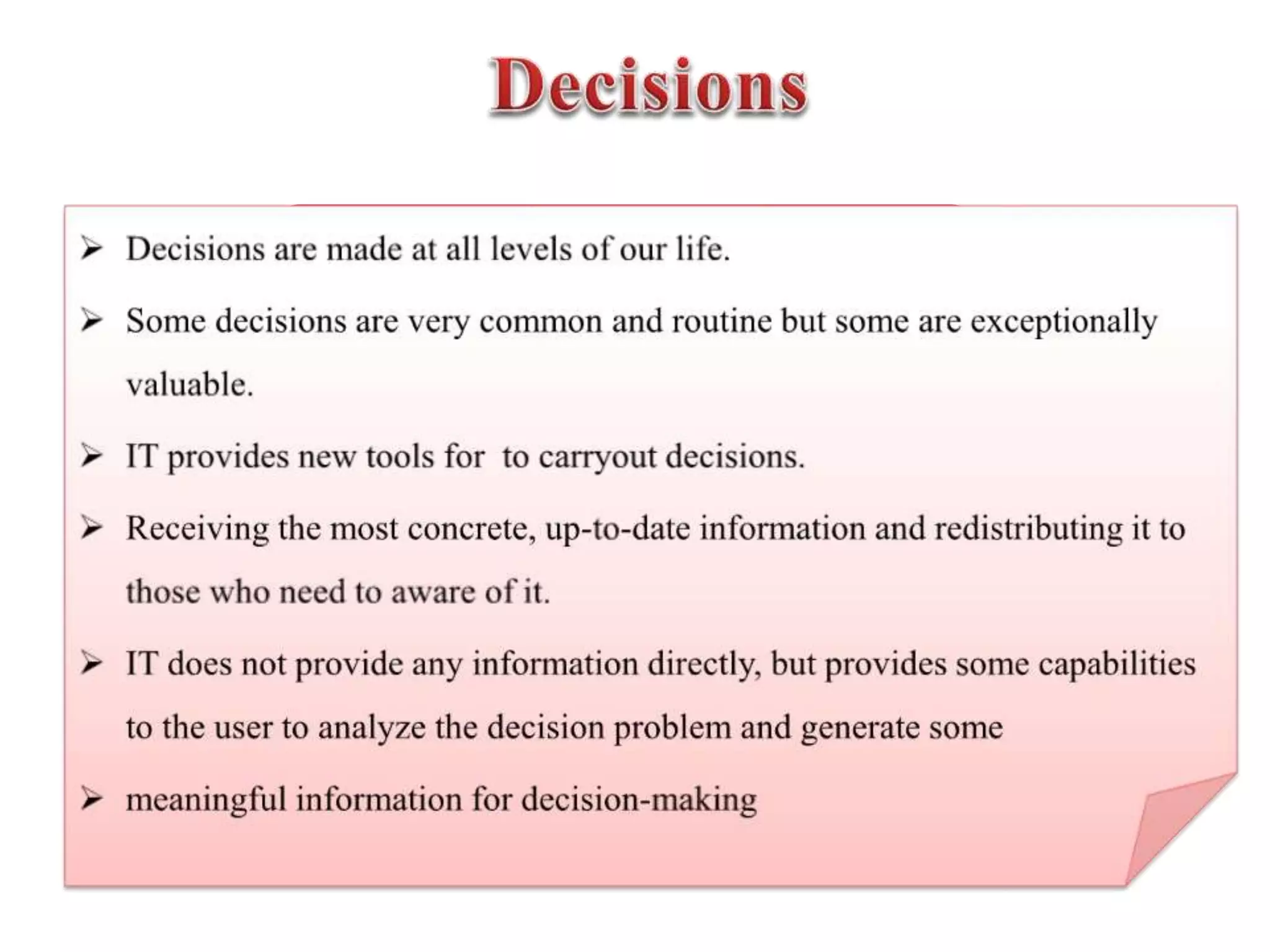 Decision support system : Concept and application | PPTX