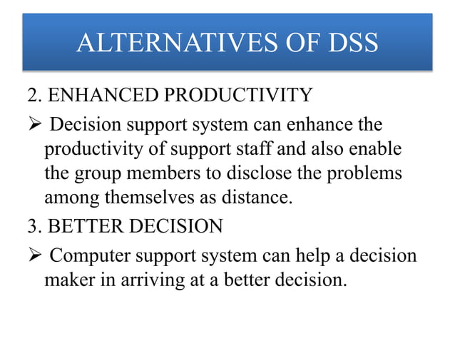 Decision Support System in MIS.pptx | Computing | Technology & Computing