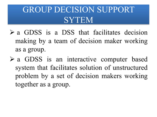 Decision Support System in MIS.pptx | Computing | Technology & Computing