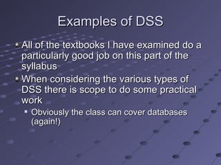 Decision support systems | PPT