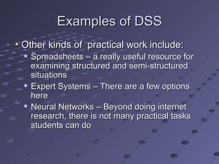 Decision support systems | PPT