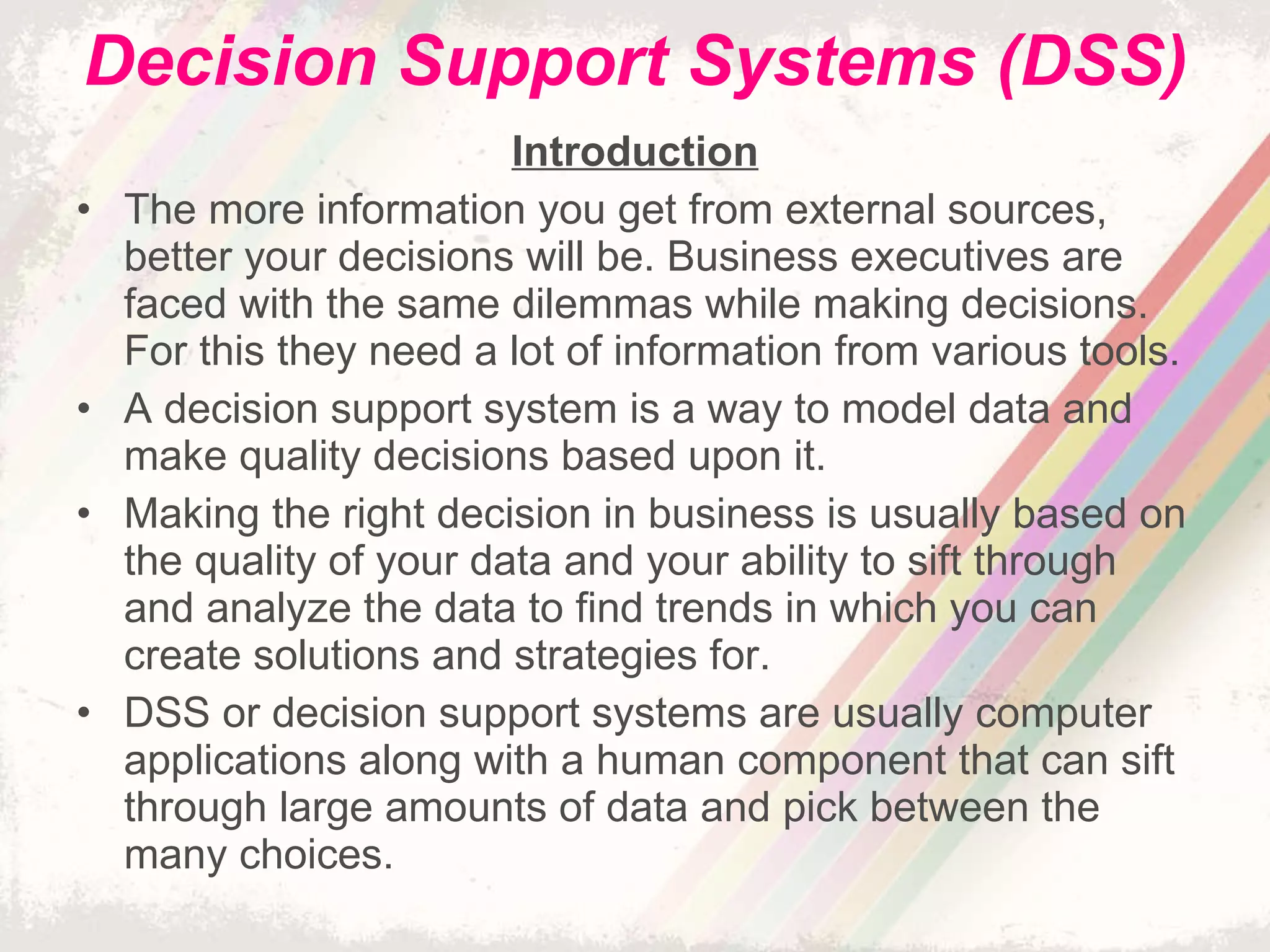 Decision Support Systems | PPT