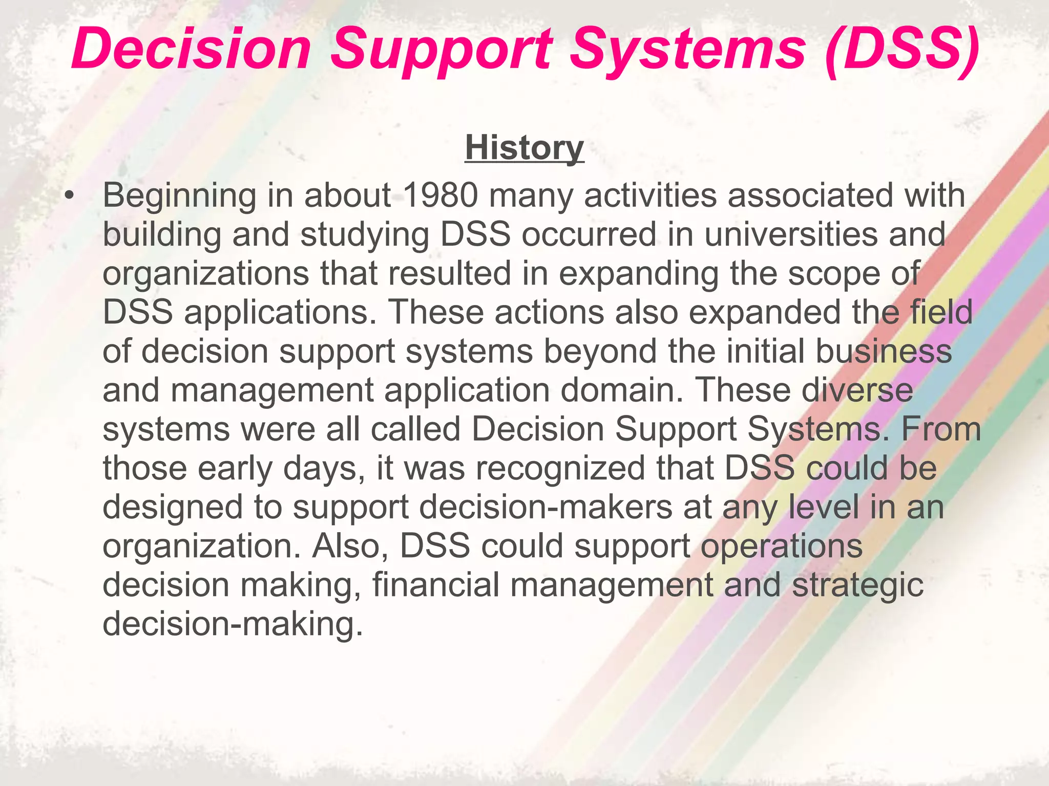 Decision Support Systems | PPT