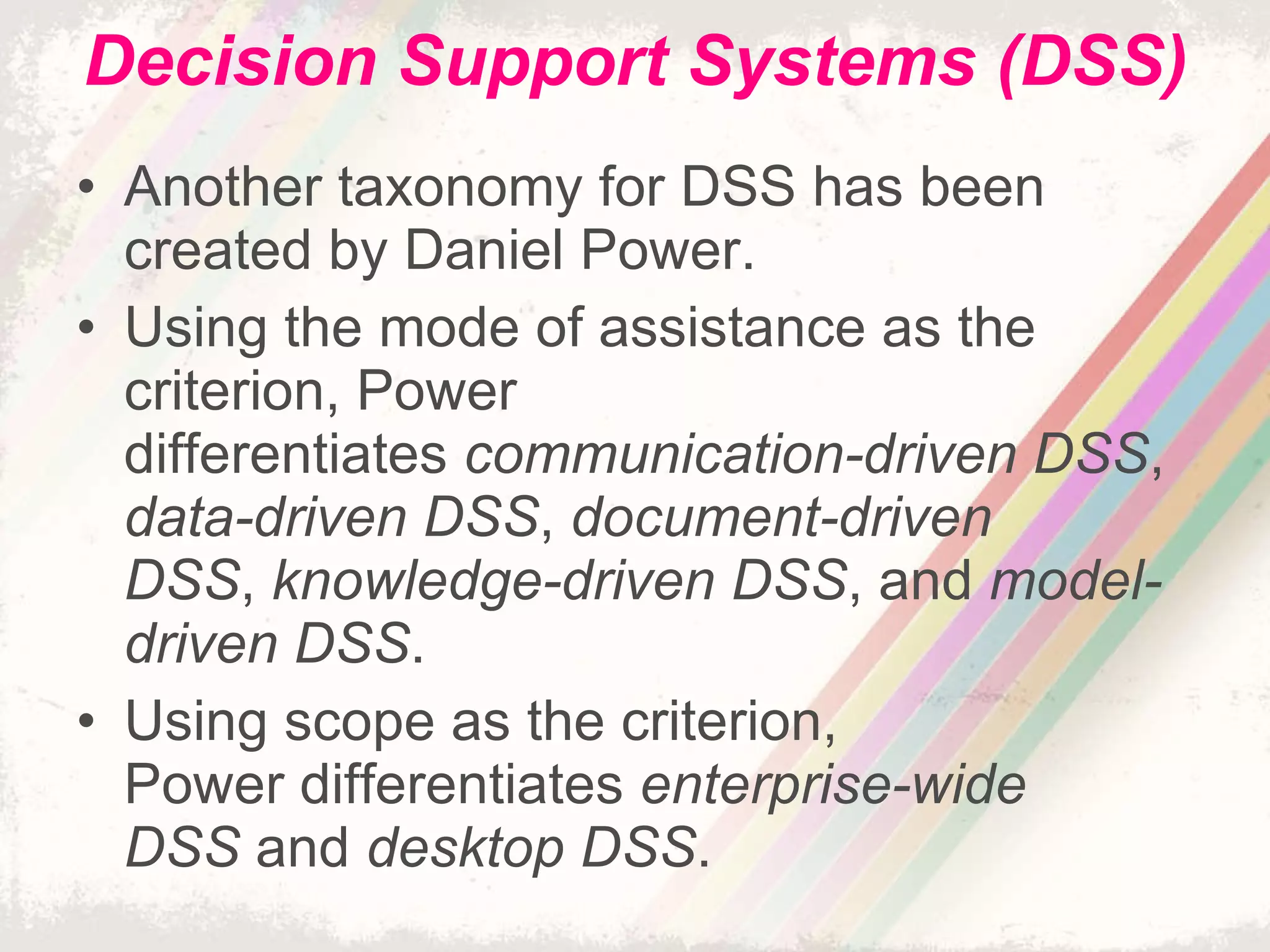 Decision Support Systems | PPT