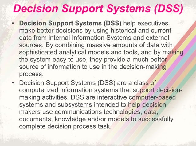Decision Support Systems | PPT