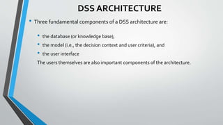 Decision support systems | PPTX