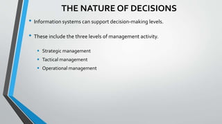 Decision support systems | PPTX