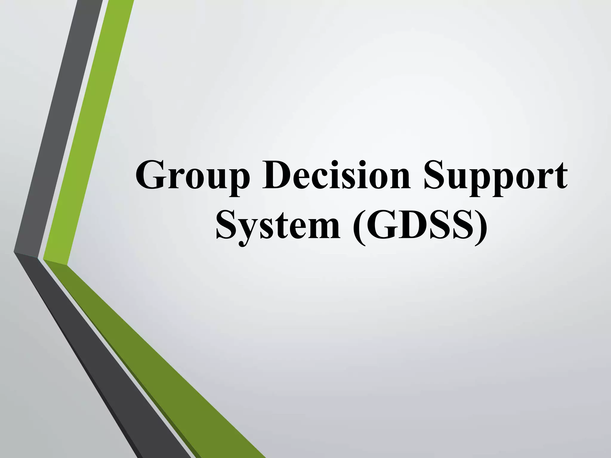 Decision support systems | PPTX