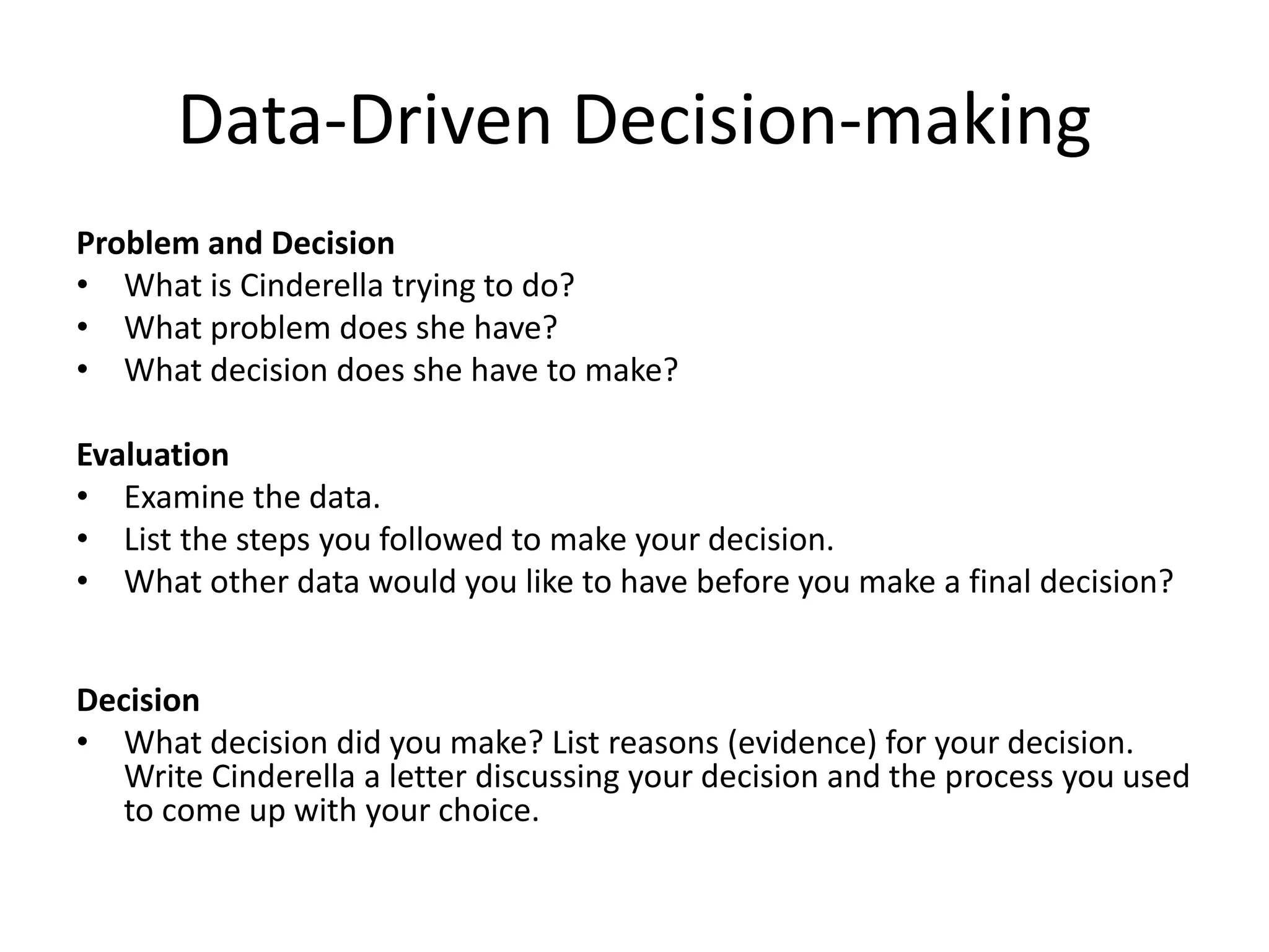 Decisions with Disney | PPTX