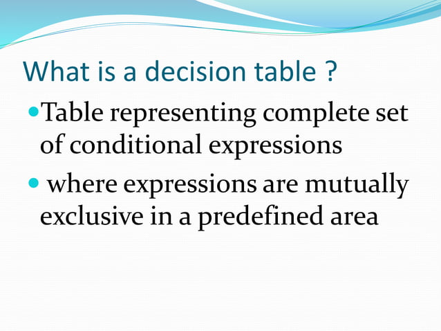 Decision table | PPT