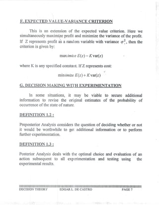 Decision theory | PDF