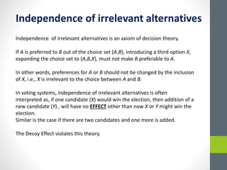 Decision theory - Decoy Effect | PPTX