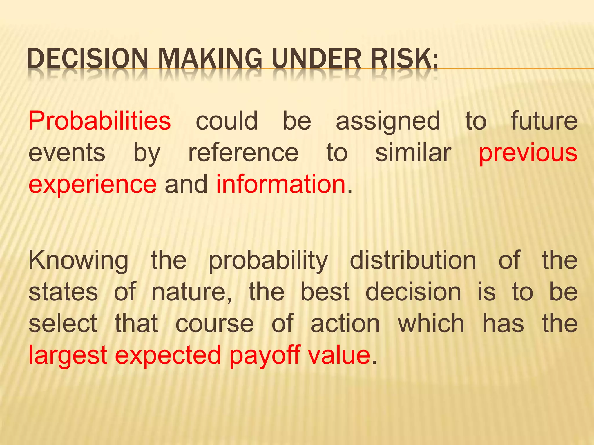 Decision theory | PPTX
