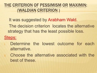 Decision theory | PPTX