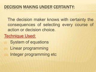 Decision theory | PPTX