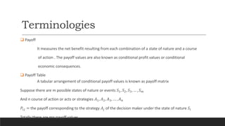 Introduction to Decision theory | PPTX | Science