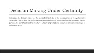 Introduction to Decision theory | PPTX | Science